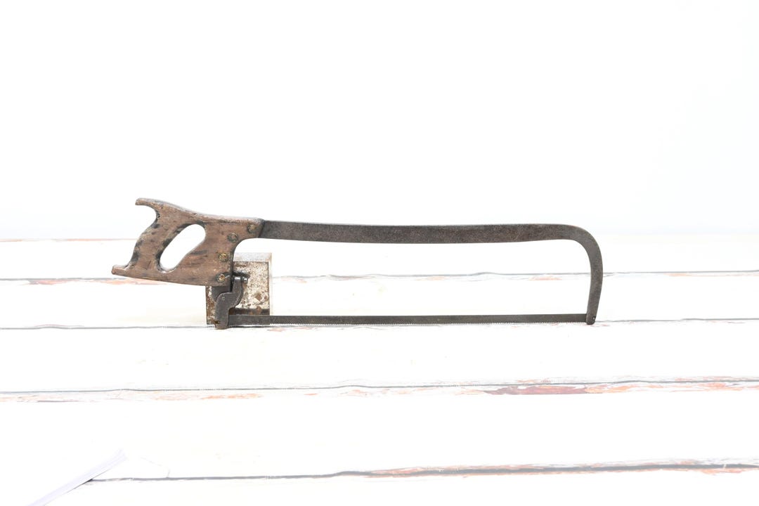 Antique/vintage Hack Saw, Hacksaw, Meat Cutting Saw Steel Saw With Wood ...