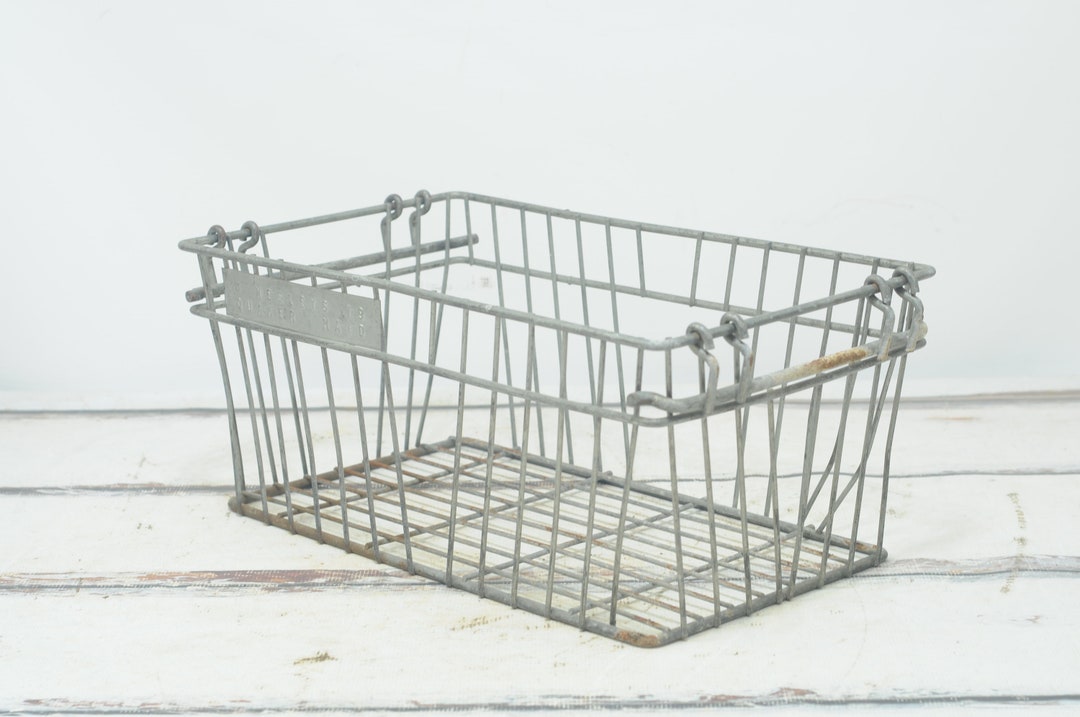 Vintage Wesleys Quaker Maid Ice Cream Basket Wire Basket Large ...