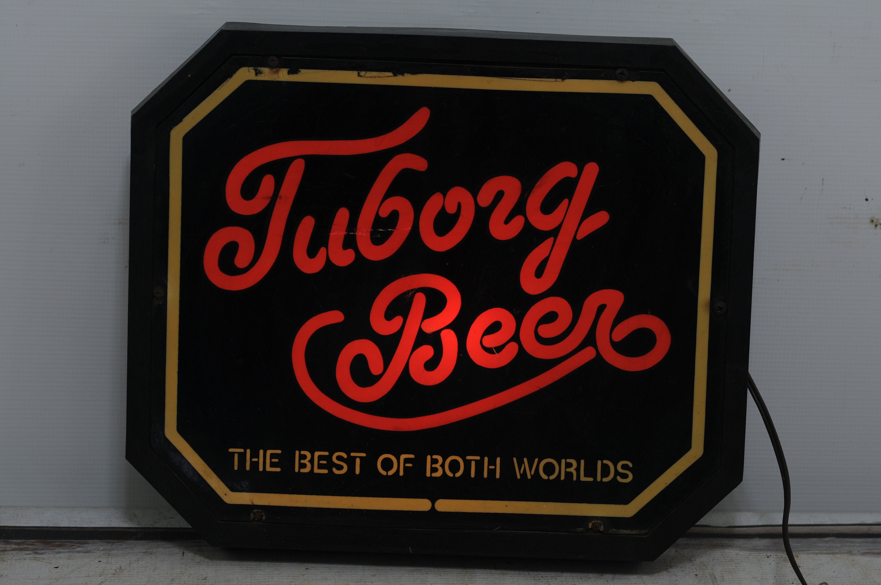 Vintage TUBORG BEER Electric Wall Mount Sign Light Tubing | Etsy