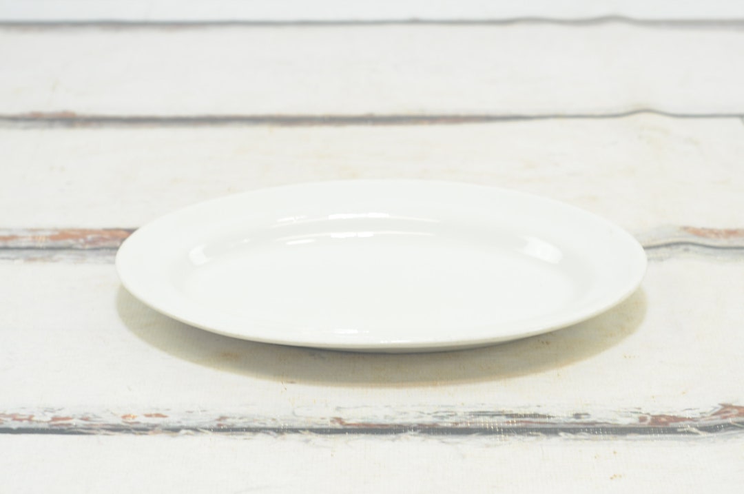 Vintage White Ironstone Platter Tepco China Oval Restaurant Ware ...