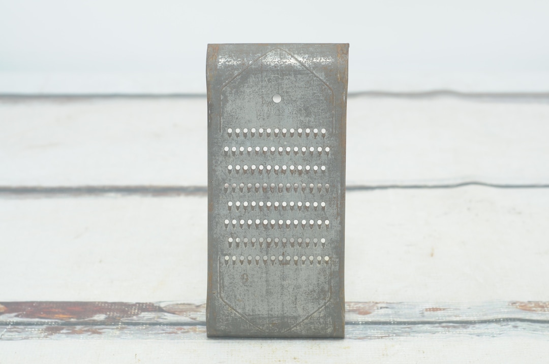 Vintage . Super Grater Vegetable Cheese Metal Fits Over Bowl Primitive ...