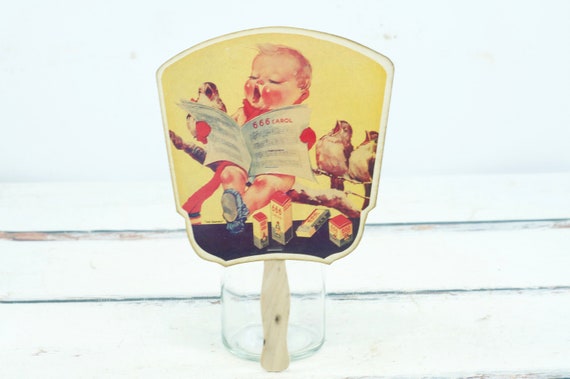 Vintage . 1920s Advertising Hand Fan 666 Cold Medicine Tonic - Etsy