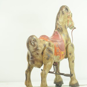 Vintage . MOBO Bronco Riding Horse Toy Vintage Metal Steering Horse ...