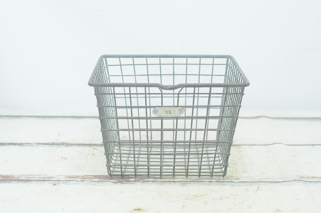 Vintage Heavy Duty Locker Basket Vintage Hume MFG Gym Locker Basket ...