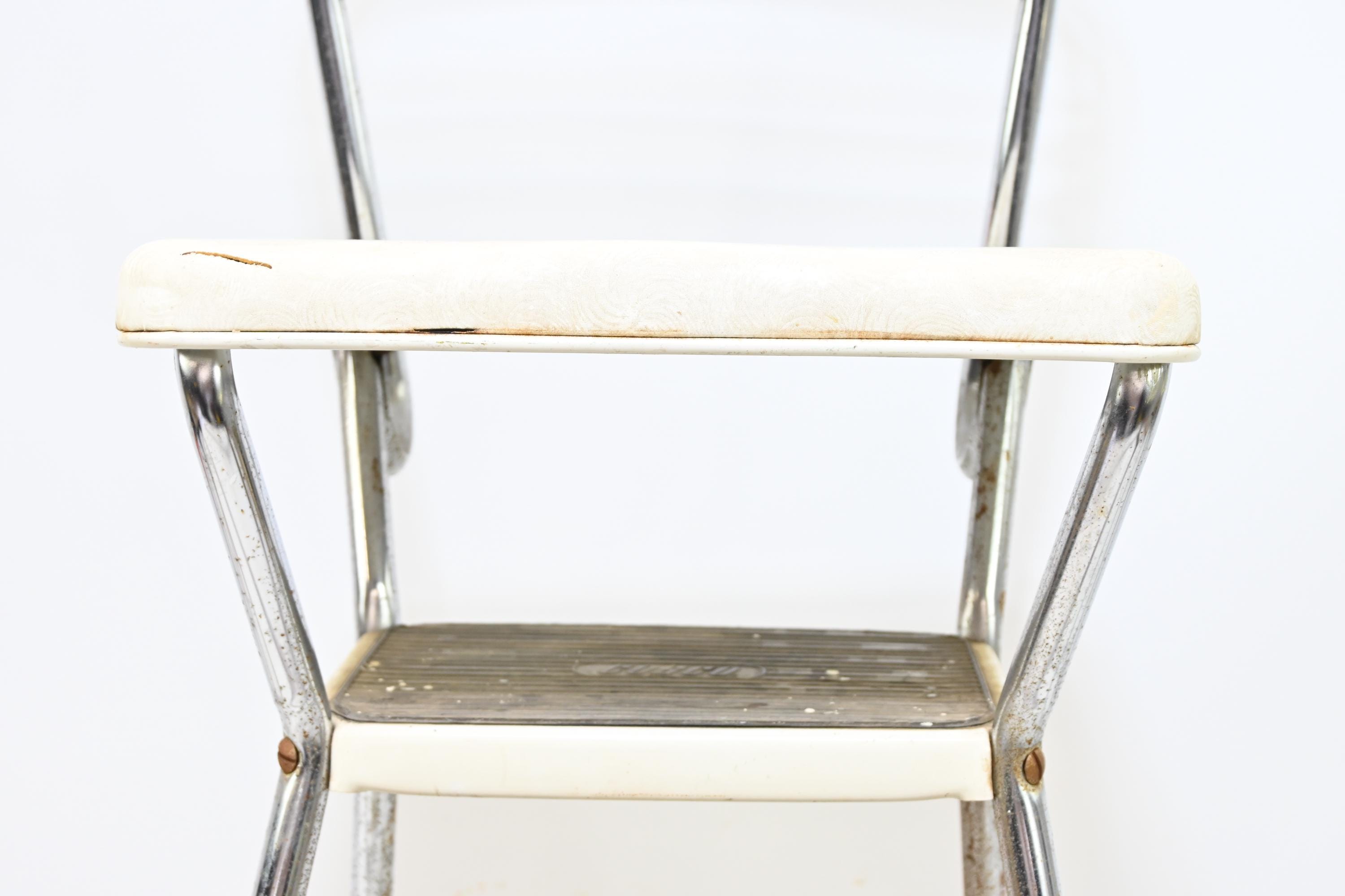 Vintage . Cosco Retro Kitchen Step Stool Flip up Seat Booster 1950s ...