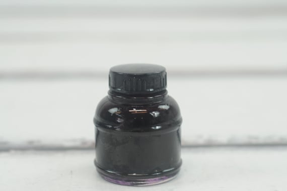 Vintage .skrip Ink Bottle Can Full Ink Bottle With Brush Red | Etsy