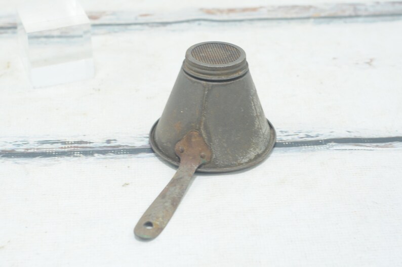 Antique Tin Kitchen Funnel Sifter Sieve Cream Separator - Etsy
