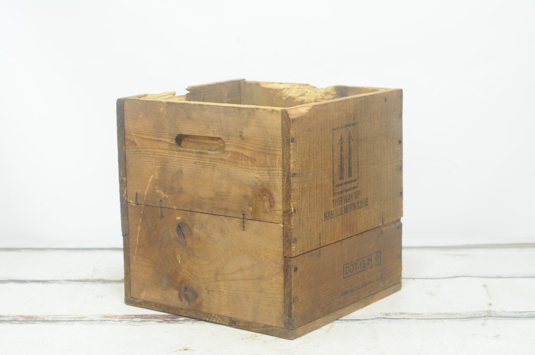 Tall Vintage Wood Shipping Crate Vintage Wood Crate Wood Box - Etsy