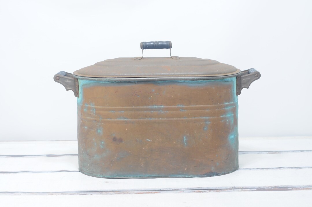 Antique Copper Boiler Copper Tub Copper Wash Tub Copper Primitive ...