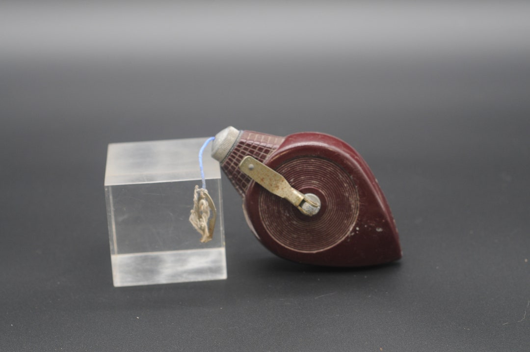 Vintage Stanley Chalk O Matic Chalk Line No. 47-100 Plumb Bob Carpentry ...