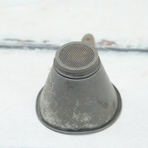 Antique Tin Kitchen Funnel Sifter Sieve Cream Separator Primitive ...