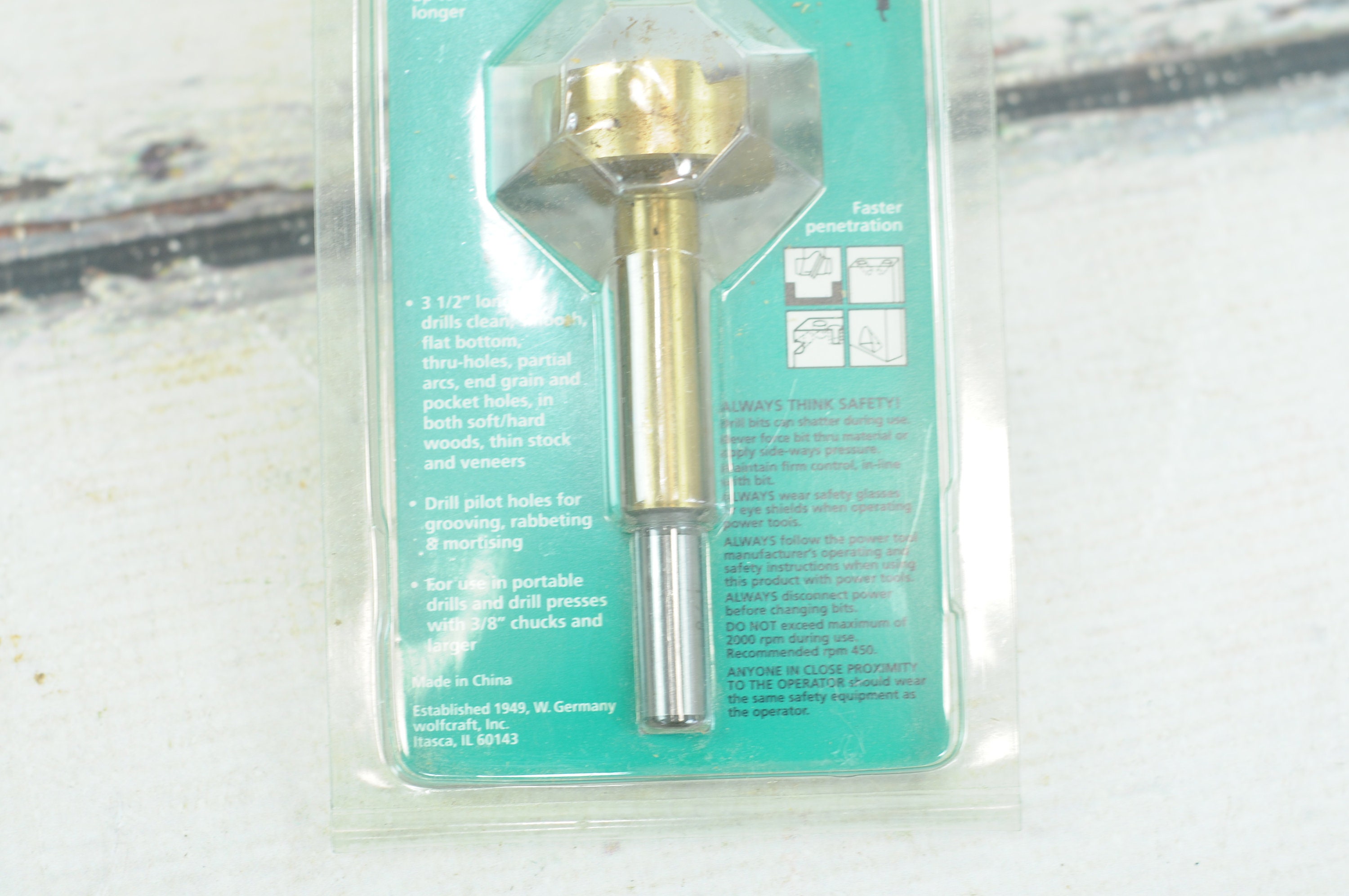 WOLFCRAFT 1-3/8 Forstner Wood Boring Bit Titanium - Etsy