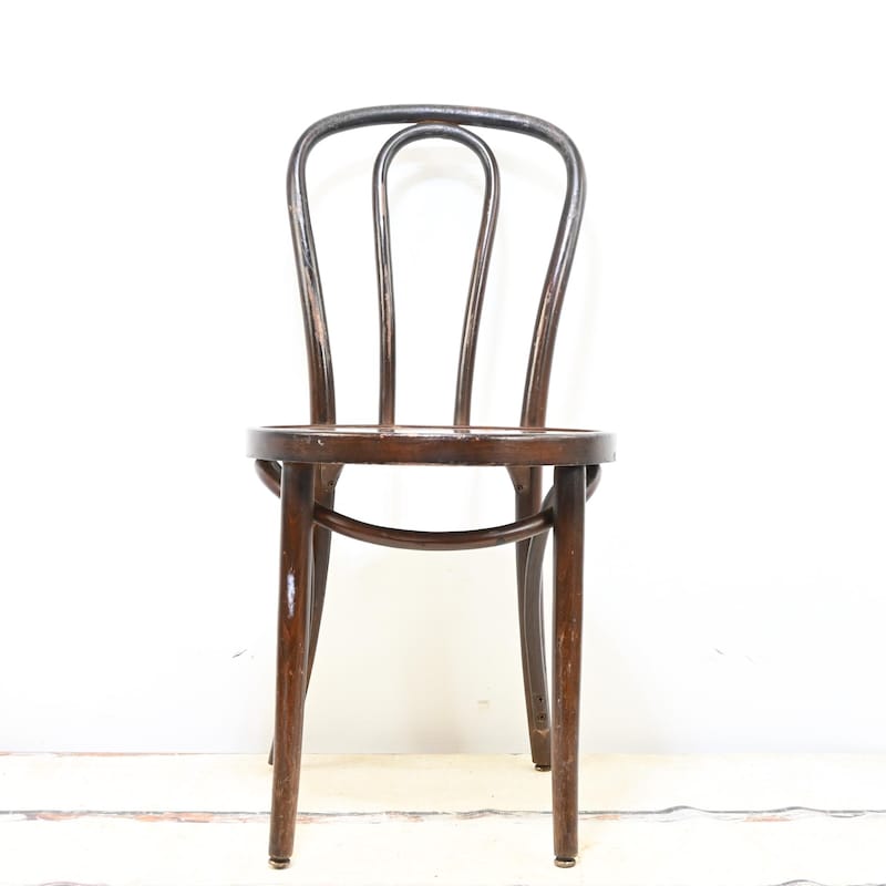 Antique Wood Accent Chair - Etsy UK
