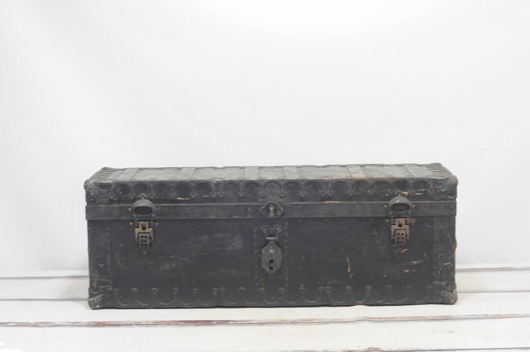 Fabulous Antique . Hand Made Wood Carpenters Chest Iron Hardware ...