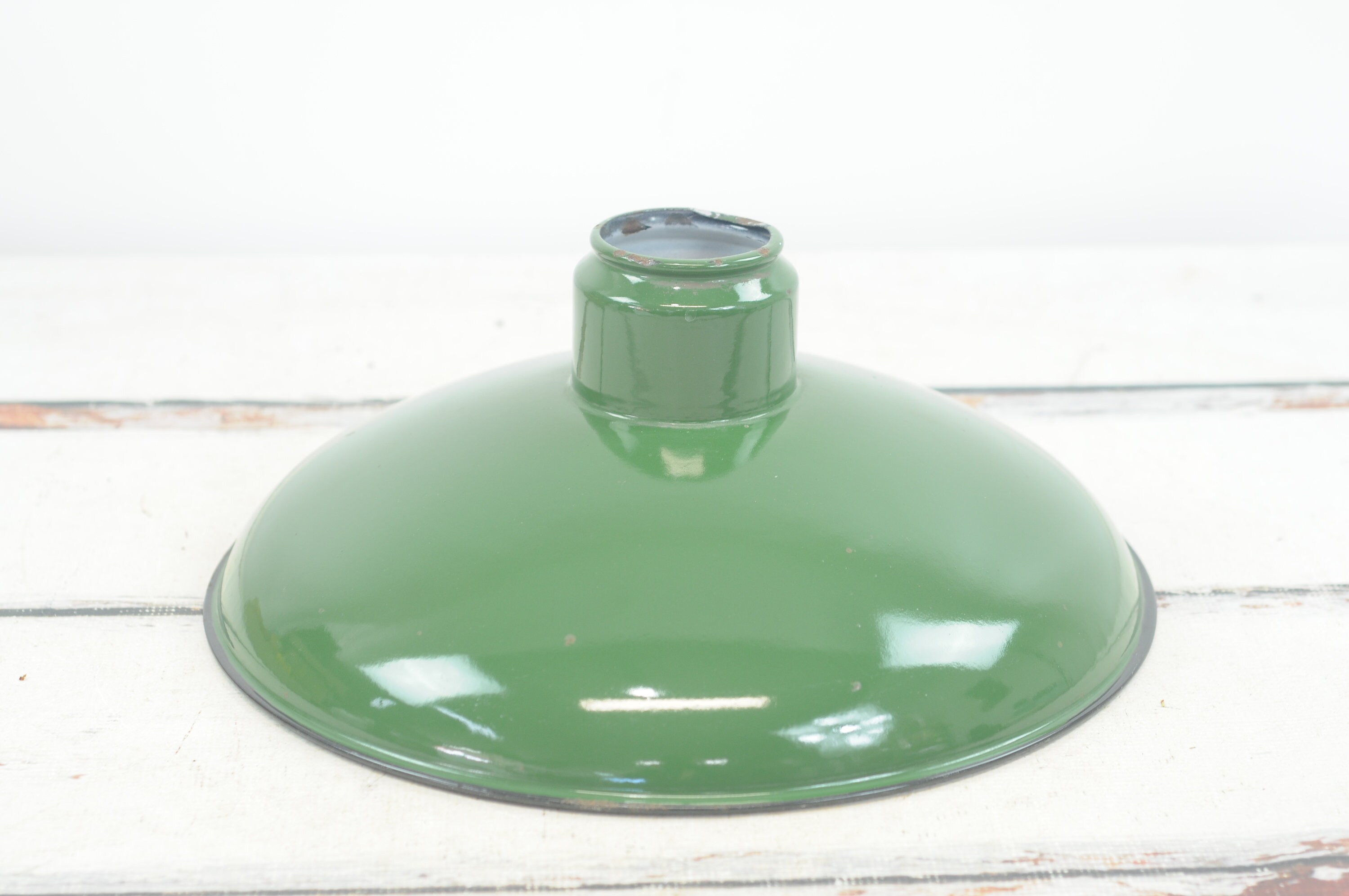 Vintage . Green Porcelain Barn Light Gas Station Light Factory | Etsy