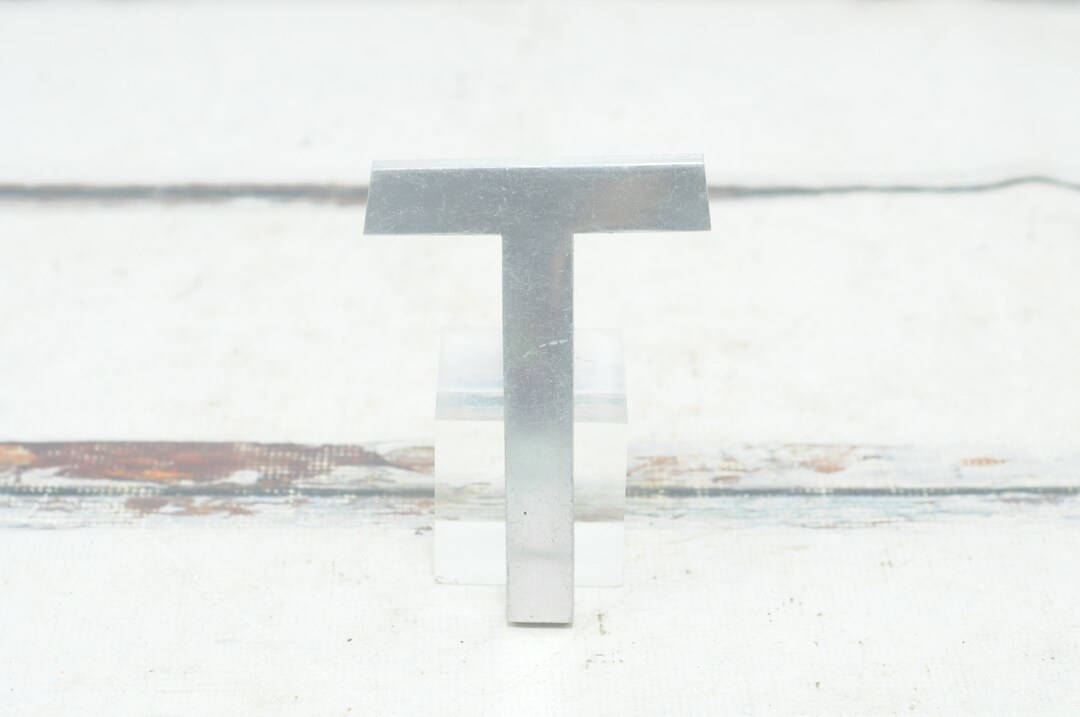 Vintage . Cast Aluminum Letter T Sign Lettering Metal Letter Bedroom ...