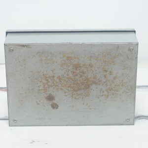 Vintage . Gray Acorn Fire Resistant Vault With Key Metal Strongbox Cash ...