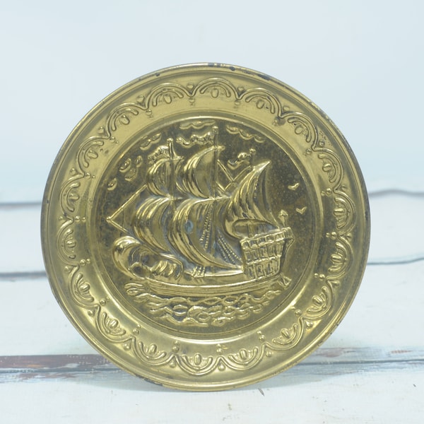 Brass Embossed Wall Plate Made in England - Etsy