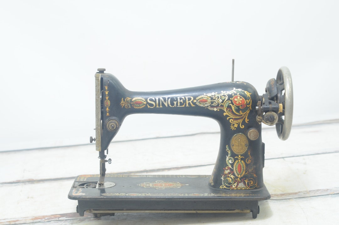 Antique 1911 Singer Red Eye Sewing Machine Salvaged Treadle G3022462 ...