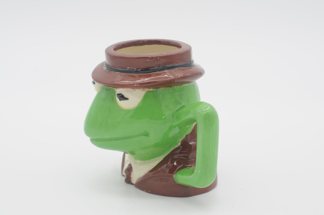 Vintage Hand Painted the Muppets Kermit the Frog Ceramic Coffee Mug Cup ...