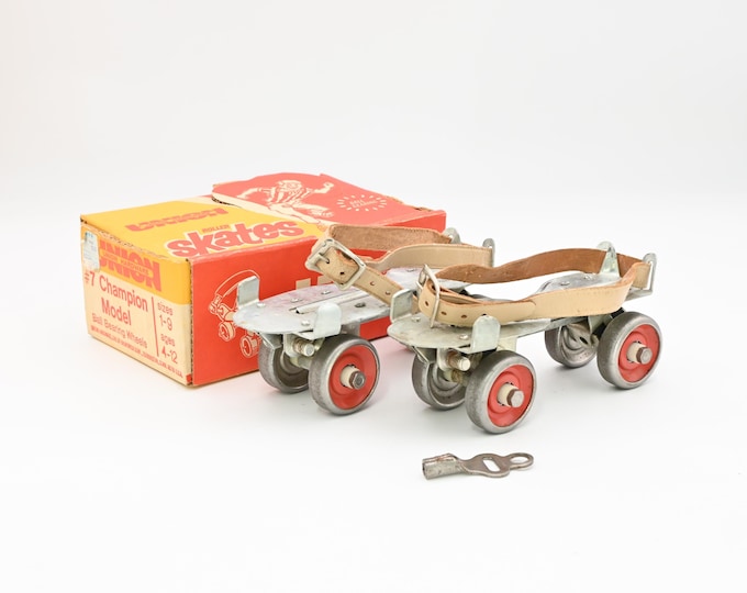 Vintage 1950s Union Hardware 7 Champion Roller Skates Original Box ...