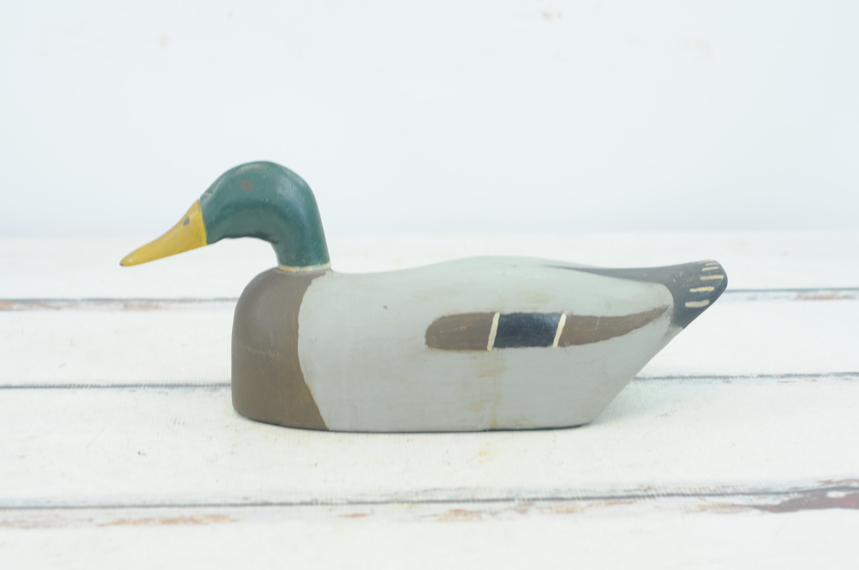 Vintage . Primitive Carved Wood Duck Decoy Hand Carved Painted | Etsy