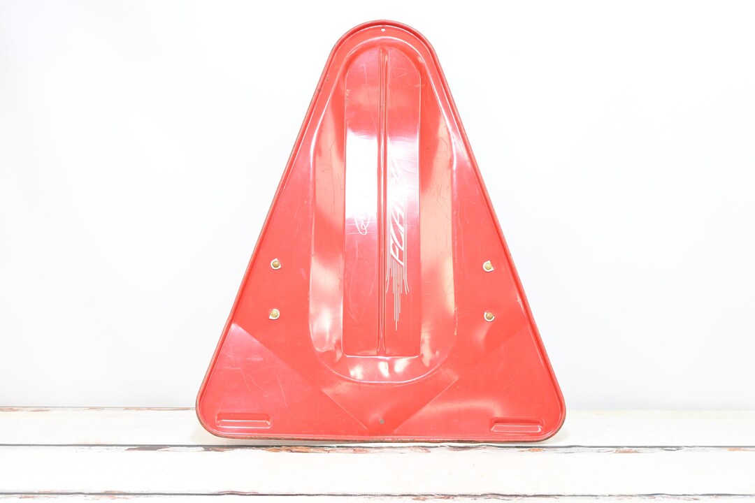 Vintage AMC FLASH Red Metal Snow Sled 37"x30" - Etsy