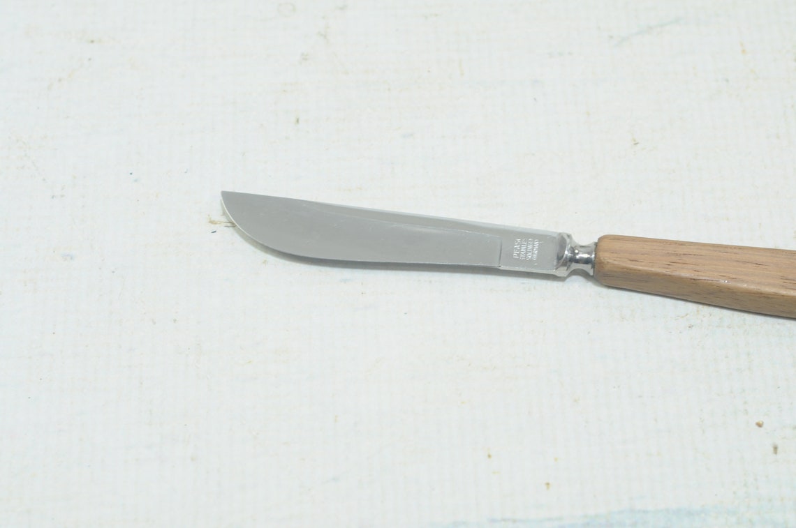 6 Vintage Peaso Solingen Steak Knives Wood Flatware Knife Set Danish ...