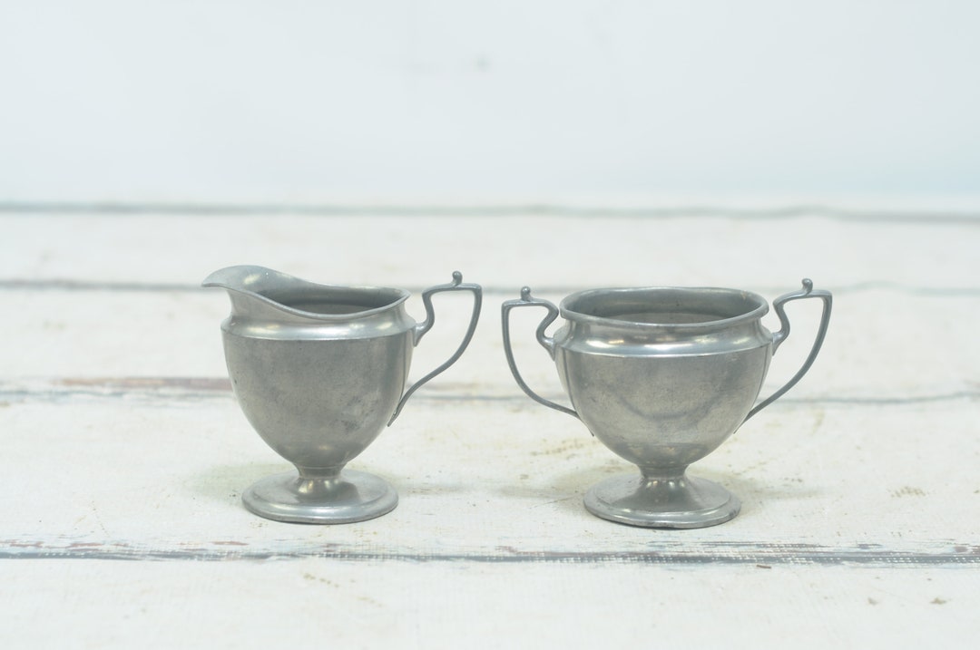 Antique/vintage . Homan Silver/silver-plate Cream and Sugar Marked ...