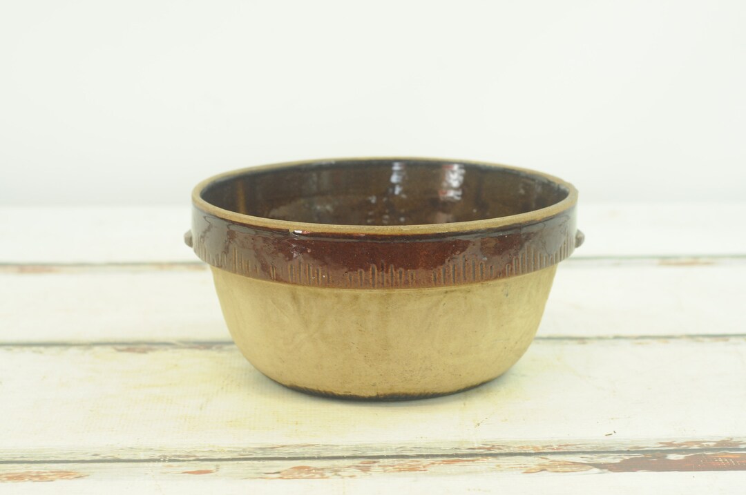 Vintage . Stoneware Cook Rite #4 Bowl Vintage Glazed Stoneware Bowl ...