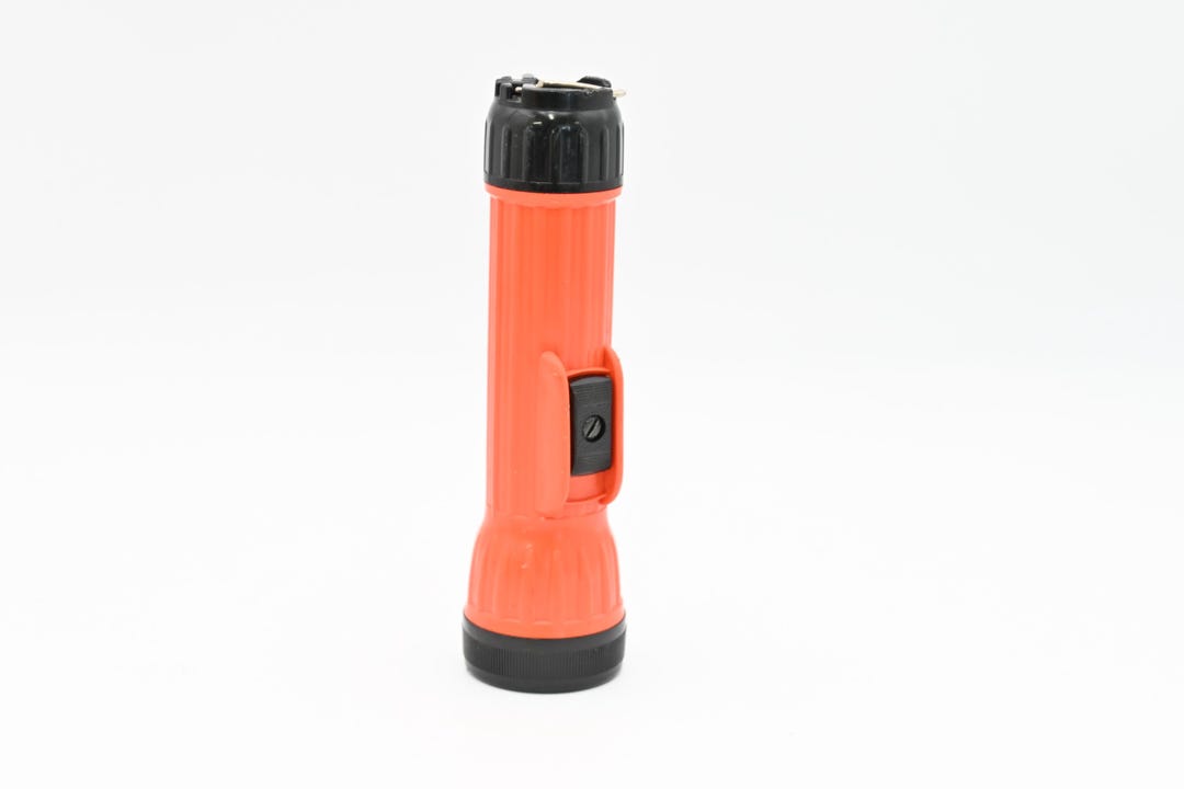 Vintage Bright Star Flashlight Model Number 2117 Orange and Black ...