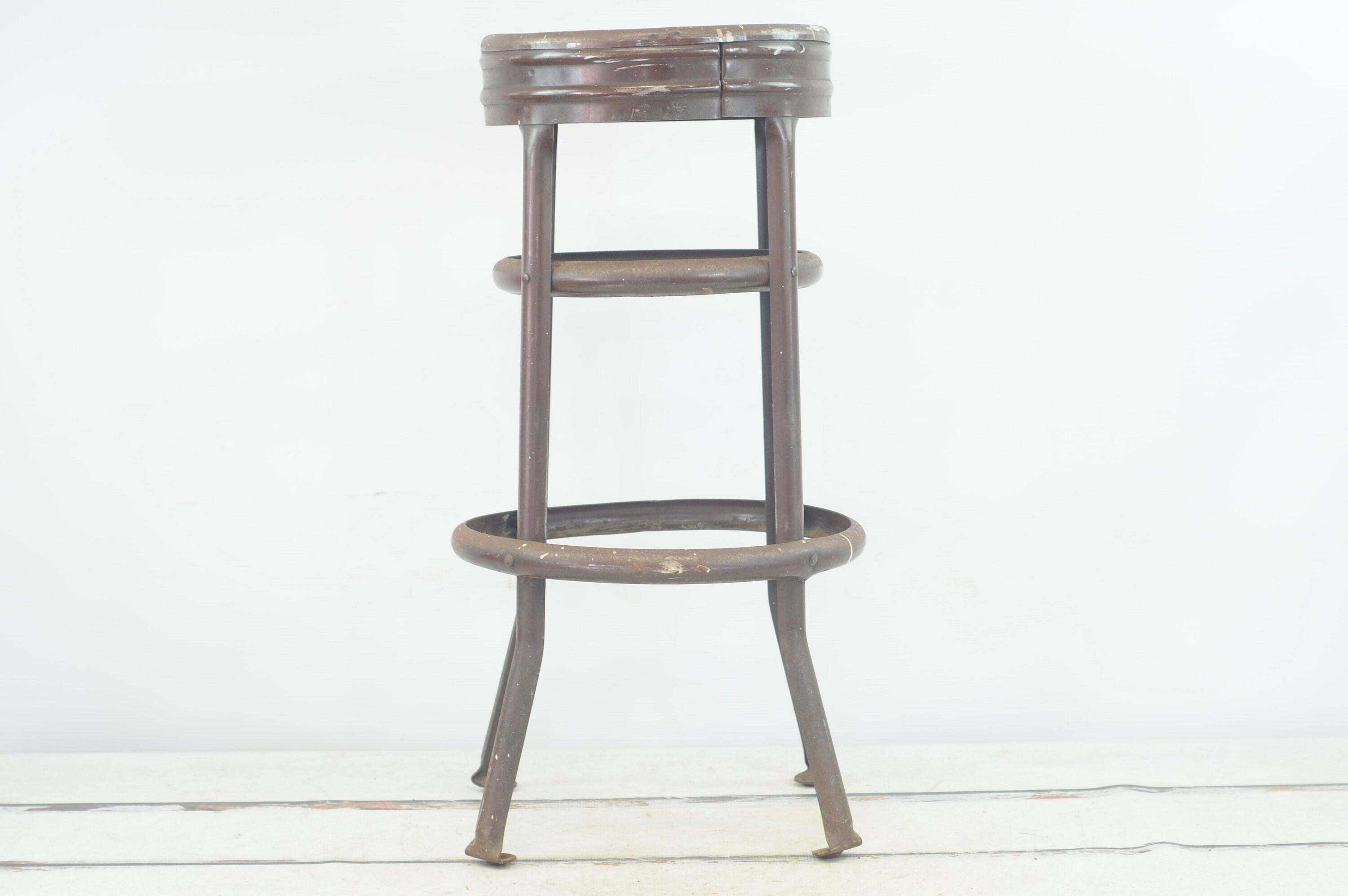 Vintage Midcentury Steel Bar Stool Kitchen Stool Brown Stool | Etsy