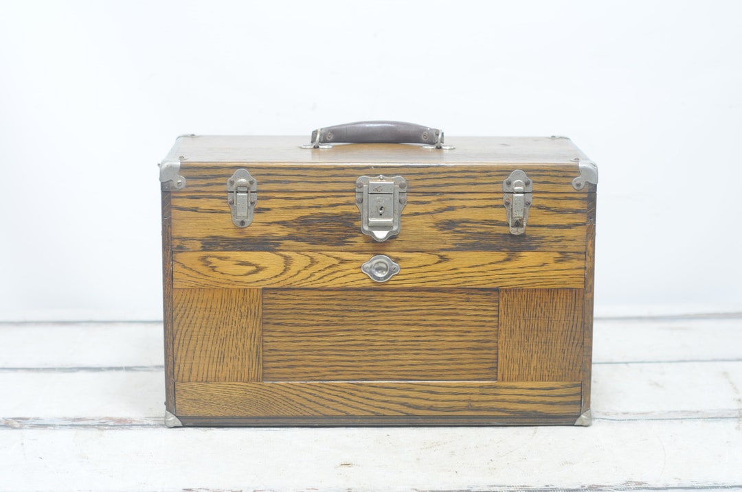 Antique Oak H. GERSTNER & SONS 7 Drawer Machinist Tool Chest Tool Box ...