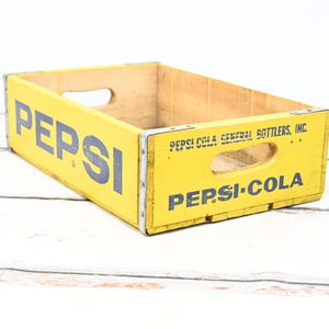 Vintage . 1983 Pepsi Cola Beverage Wood Crate Soda Pop Wood Box Newport ...