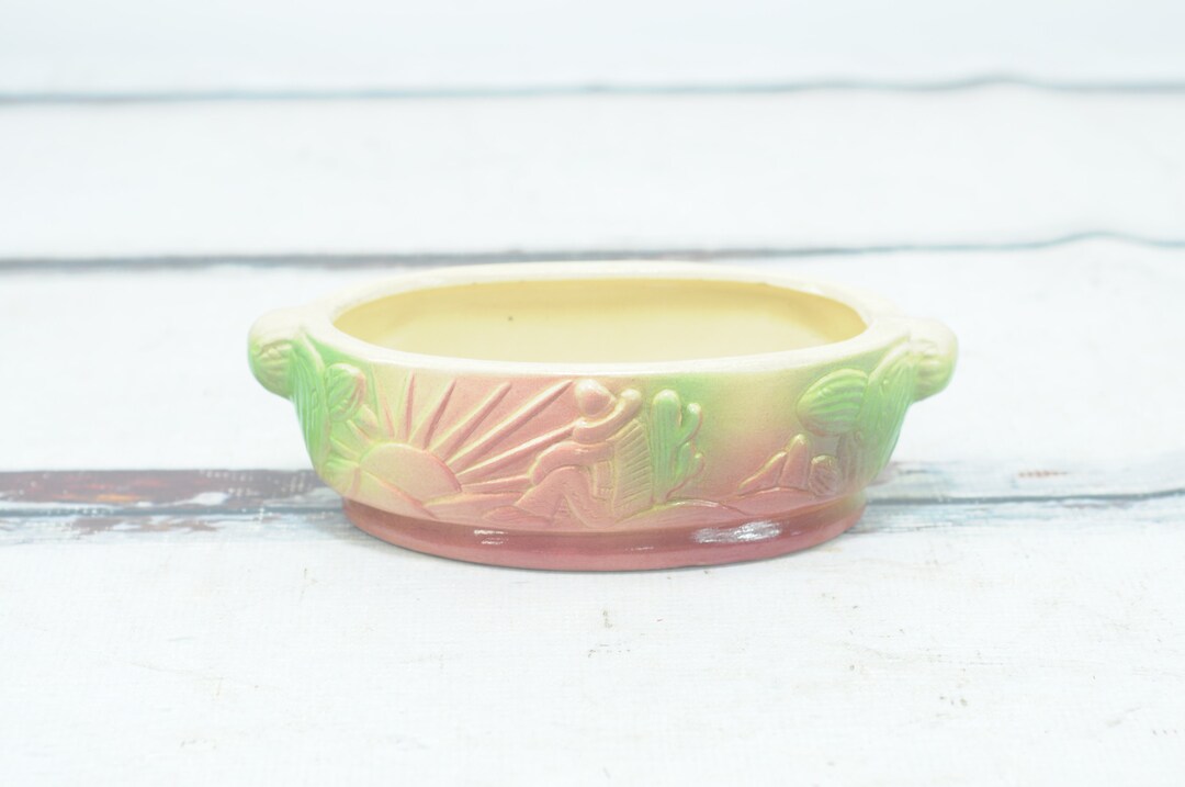 Vintage . NS Co. Planter Pottery Southwest Planter Pot Embossed Siesta ...
