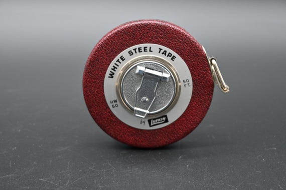 Vintage Collectible Tool Lufkin Rule White Steel Steel Tape Measure 50 FT Hand Rewind USA 252tc Etsy UK