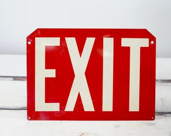 Vintage Exit Sign - Etsy