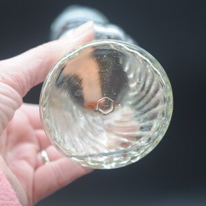 Antique ./ Vintage Small Swirled Glass Oil Lamp With Clear Glass ...