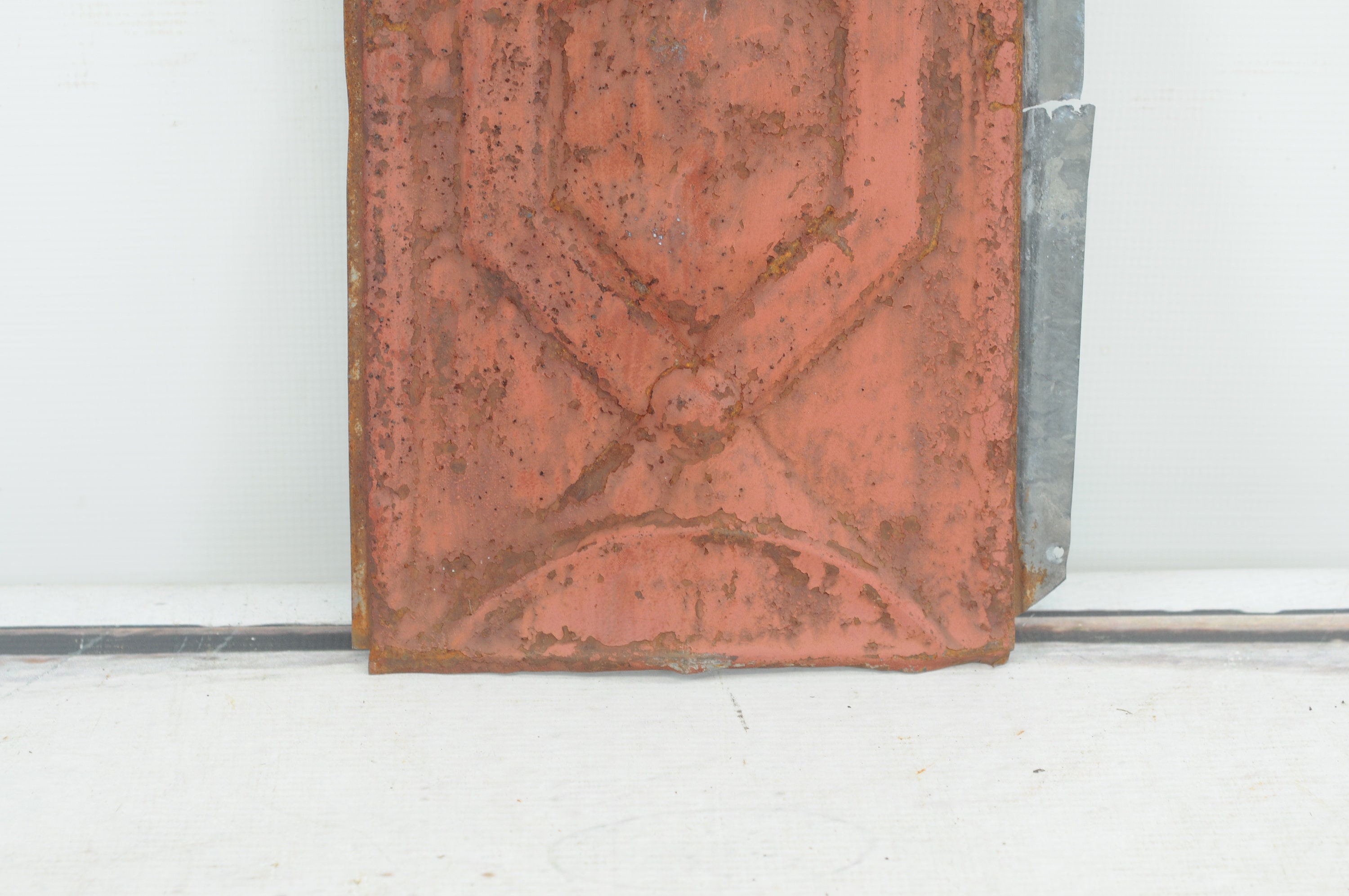 Antique . Pressed Tin Roof Shingle Decorative Embossed Tin Wall Art ...