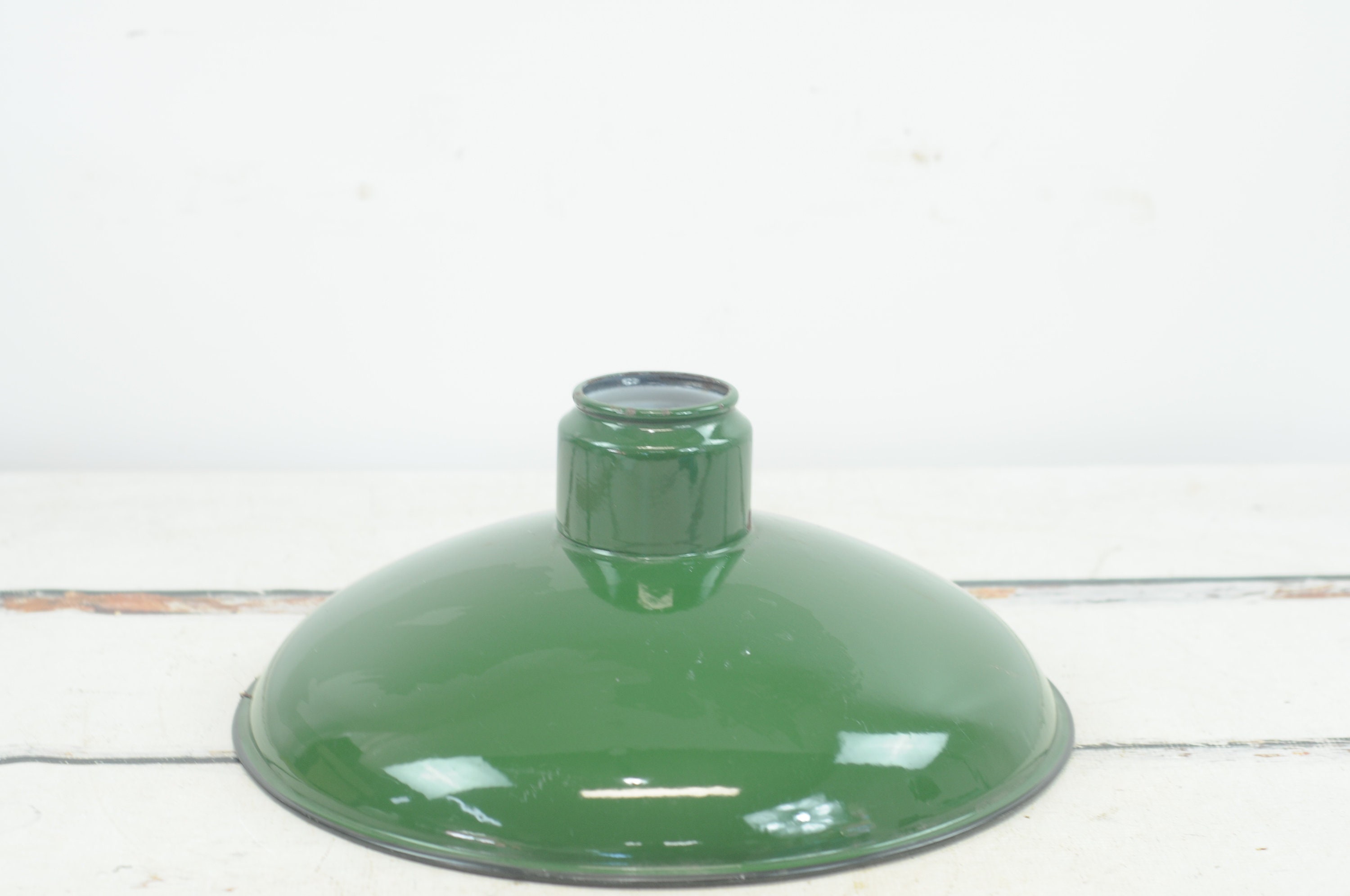 Vintage . Green Porcelain Barn Light Gas Station Light Factory | Etsy