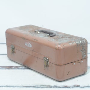 Vintage Old Pal Tackle Box Fishing Box Tool Box Toolbox Metal 3 ...