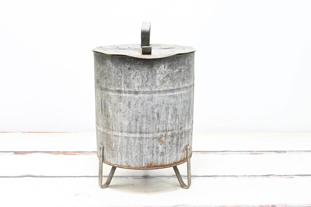 Vintage Oily Rag Waste Can Garage Waste Receptacle 10? Gallon ...