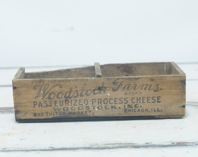 Rare Vintage Woodstock Farms Cheese Box Woodstock Inc Fulton Market ...