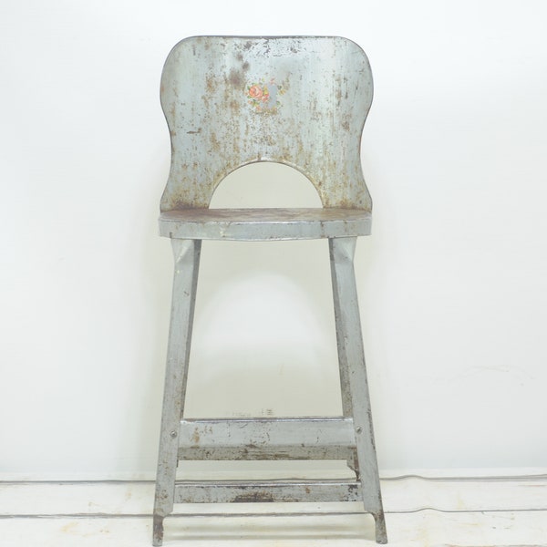 Vintage Metal Stool - Etsy
