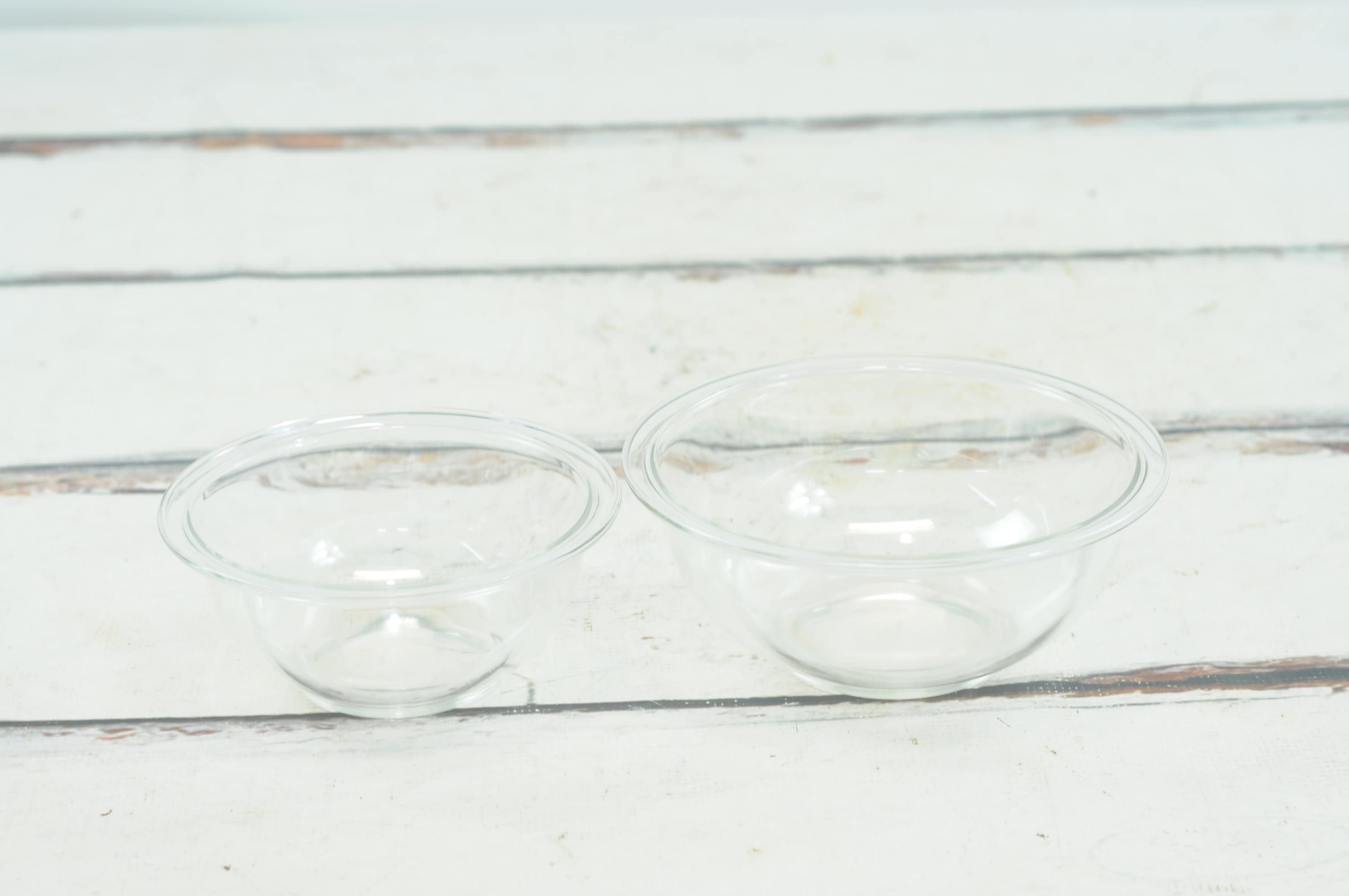 Vintage . Pyrex Clear Glass Mixing Bowls 1 Quart 7D 1 | Etsy