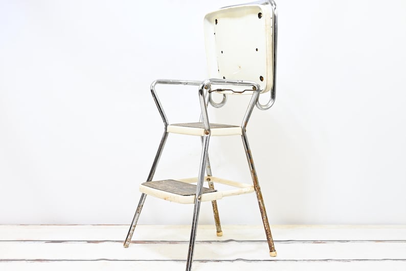 Vintage . Cosco Retro Kitchen Step Stool Flip up Seat Booster 1950s ...