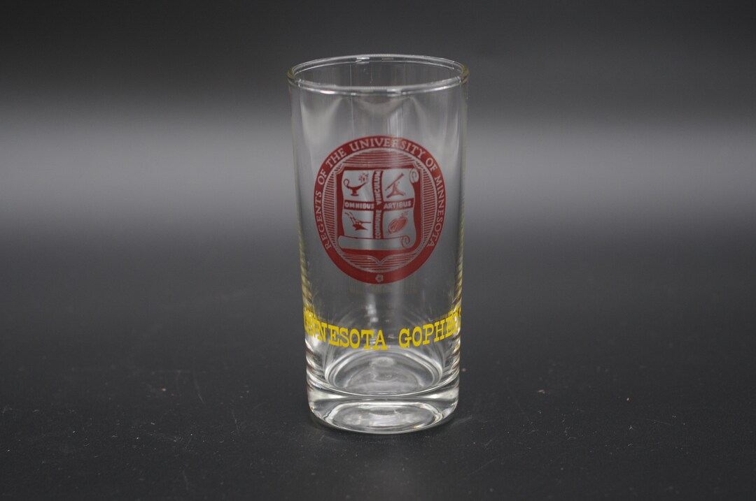 Vintage Minnesota Gophers Souvenir Glass Collectible State University ...