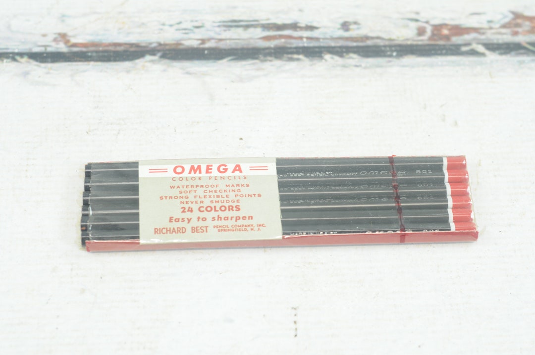 Vintage NOS Omega Color Pencils Number 801 Red Pencils Made in USA Art ...