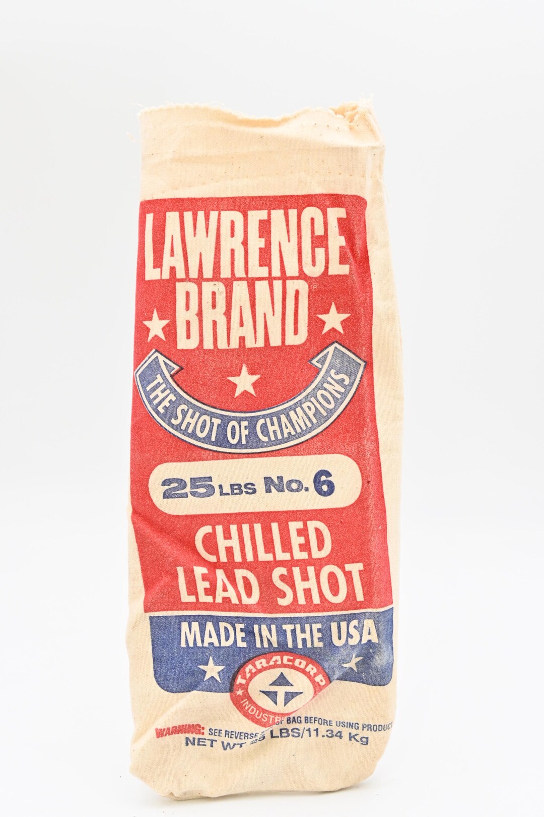 Vintage Lawrence Brand Chilled Lead Shot Bag No. 6 Lead Shot Ammo Bag ...