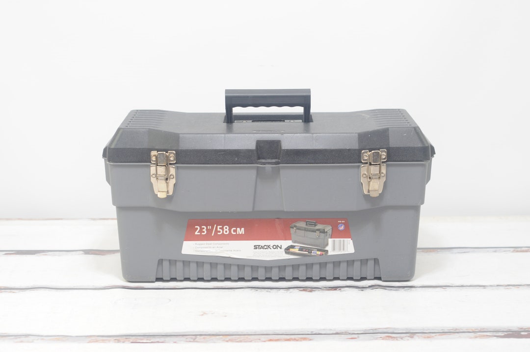 Vintage . Plastic Stack-on Tool Chest Tool Box With Removable Tray ...